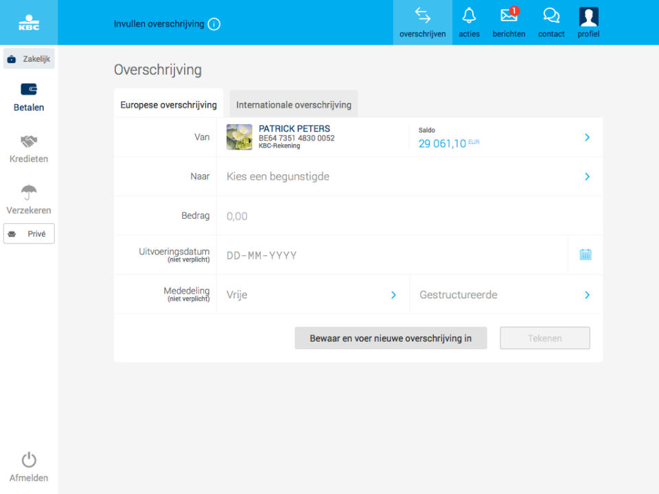 Hoe werkt KBC Touch - betalen - KBC Bank & Verzekering